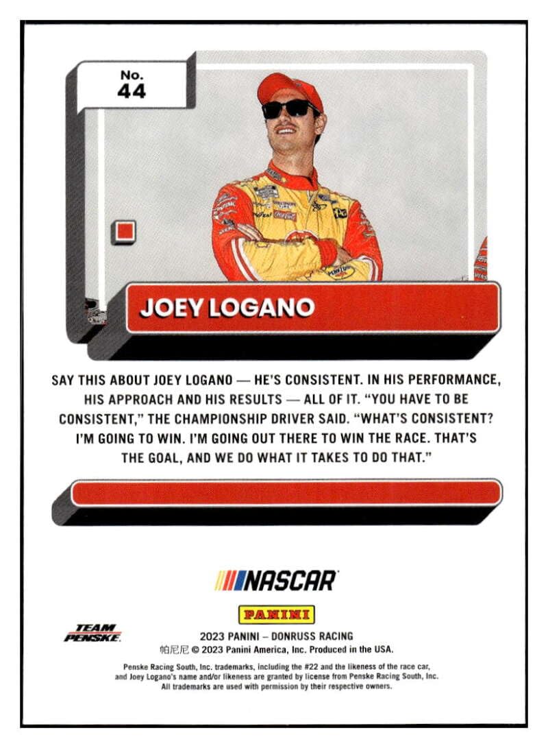 Joey Logano 2023 Donruss #44 NM+-MT+ NASCAR Racing