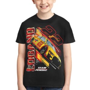 asfrsh joey logano 22 shirt for teen girl & boy printing short sleeve tee athletic classic shirt crewneck t-shirt