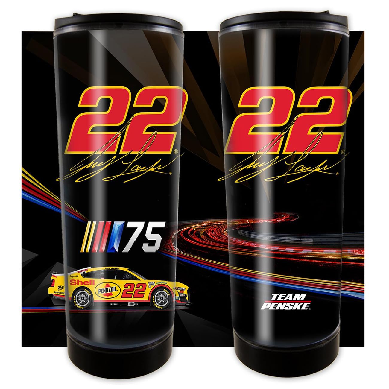 Sparta Pewter Joey Logano Plastic 14oz Tumbler Travel Mug