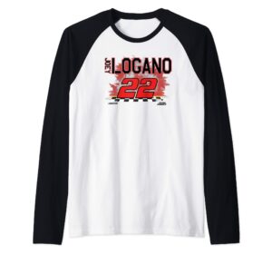 nascar - joey logano - dust storm raglan baseball tee