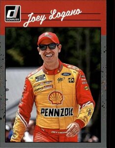 2023 donruss racing silver #128 joey logano shell-pennzoil/team penske/ford retro 1990 official nascar trading card (stock photo shown, near mint to mint condition)