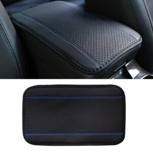 nghey pack-1 car armrest box mat, comfortable waterproof car armrest cover mat, fiber leather four seasons armrest cover, universal center console mat for most cars (blue)