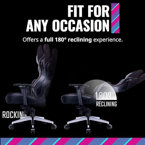 Cooler Master Caliber X1C Ergonomic Gaming Chair Black, Cool-in Fabric, 360° Swivel, 180 Reclining, Lumbar Support, High Density Foam Cushions, 4D Armrests, Adjustable Gas Lift for PC Game | Office