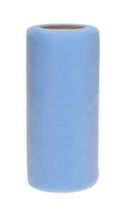 falk fabrics tulle spool for decoration, 6-inch by 25-yard, cotillion blue