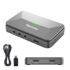 newmowa 1080p audio video capture card, usb 3.0 hdmi video capture device for gaming teaching live streaming video recorder, compatible with windows mac os system obs zoom