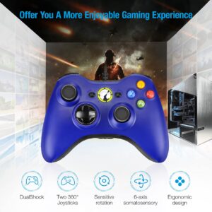 Powerextra Wired Xbox 360 Controller with Upgraded Joystick for PC Windows 7 8 10 - Blue