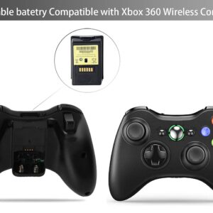 2-Pack Xbox 360 Controller Rechargeable Battery (3600mAh) with Dual Charging Dock Charger Station Stand Base, fit for Xbox 360 Wireless Controller