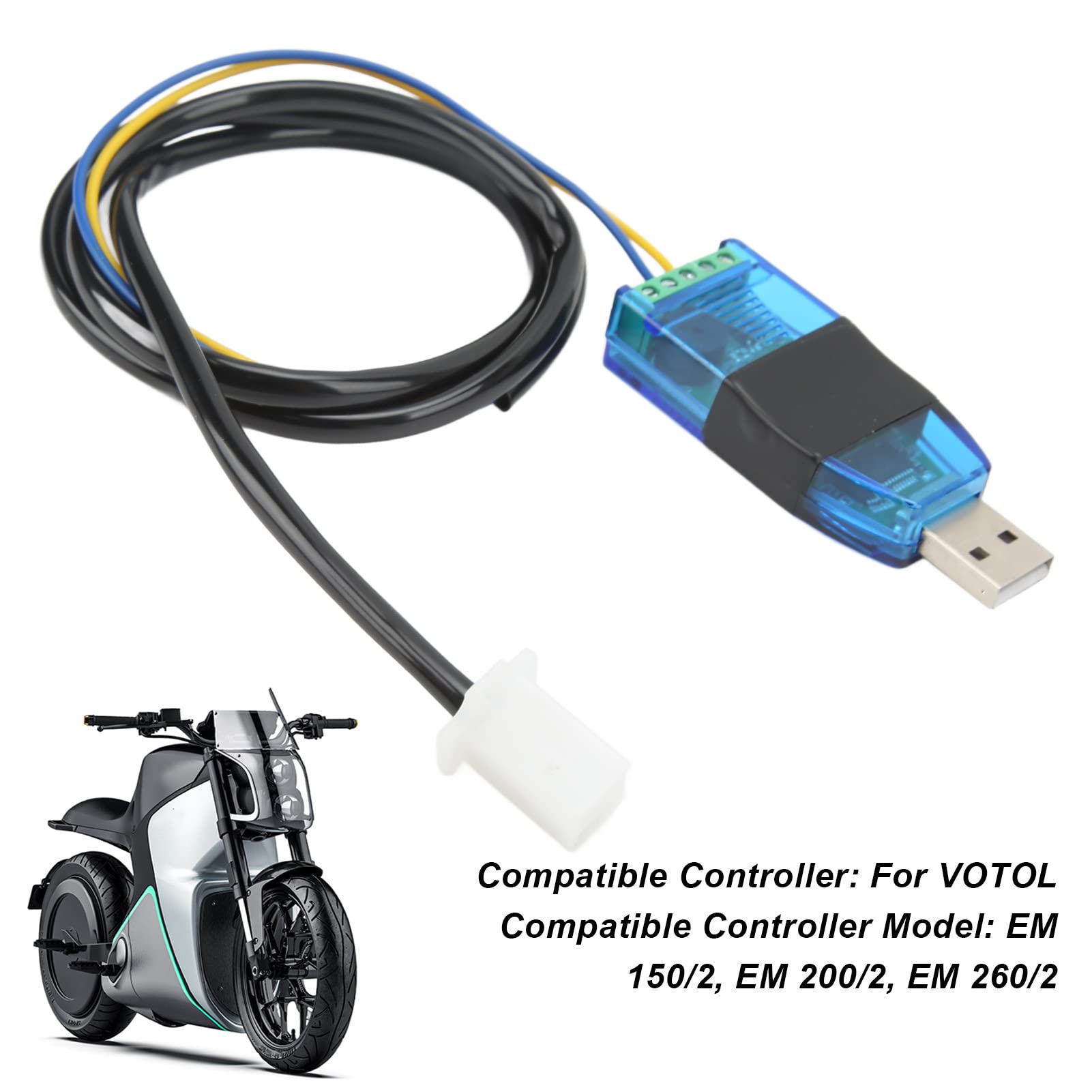 Programmable USB Cable, Electric Bike Programmable USB Data Cable Baud Rate 115200 Fit for VOTOL Controller EM 150/2 200/2