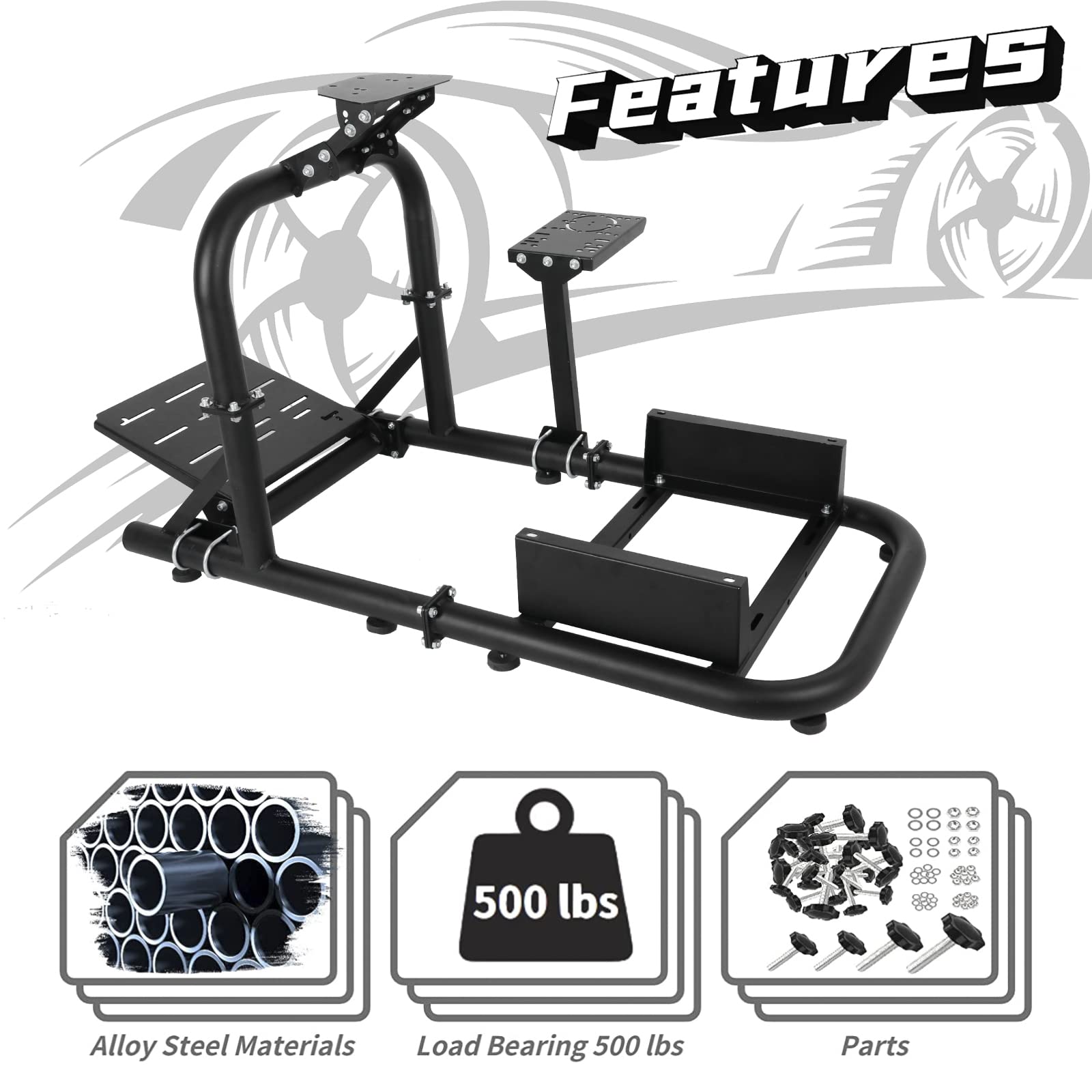 Dardoo G920 Gaming Simulator Cockpit Compatible with Logitech G27 G29 G923, Fanatec, Thrustmaster T300RS,TXRW_Base for PS4,Xbox PC, Wheel Stand Without Wheel, Pedal, Handbrake and Seat