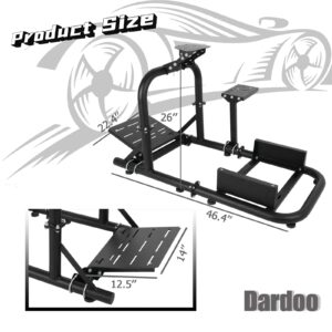 Dardoo G920 Gaming Simulator Cockpit Compatible with Logitech G27 G29 G923, Fanatec, Thrustmaster T300RS,TXRW_Base for PS4,Xbox PC, Wheel Stand Without Wheel, Pedal, Handbrake and Seat