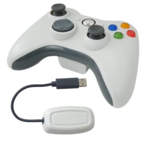 Xspeedonline 2.4GHz Wireless Game Controller for Xbox 360/Xbox 360 Slim/Xbox 360 E, Gamepad Joystick Remote Featured the Eight-Way Directional D-pad Help Stay in Control - White