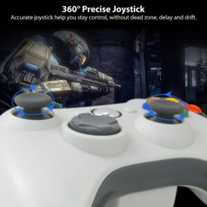 Xspeedonline 2.4GHz Wireless Game Controller for Xbox 360/Xbox 360 Slim/Xbox 360 E, Gamepad Joystick Remote Featured the Eight-Way Directional D-pad Help Stay in Control - White