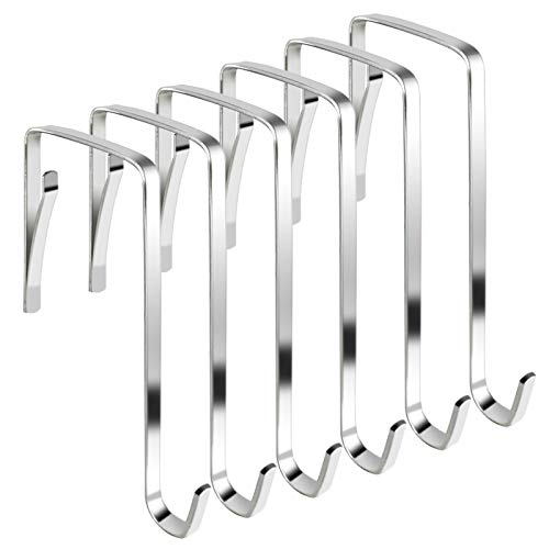 THSIREE 10Pcs Over The Door Hooks, Metal Door Hanger Z Hooks, Sturdy Over Door Hooks for Hanging Clothes, Towels, Coats and More