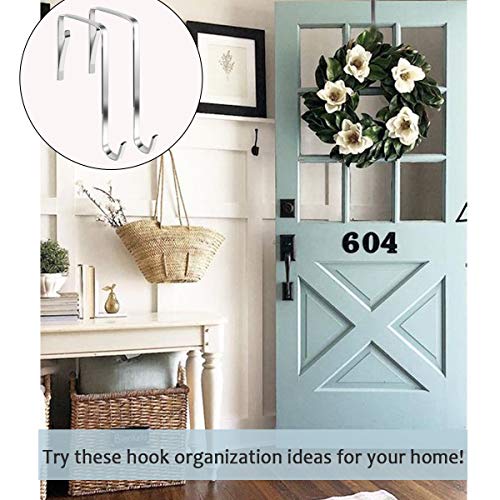 THSIREE 10Pcs Over The Door Hooks, Metal Door Hanger Z Hooks, Sturdy Over Door Hooks for Hanging Clothes, Towels, Coats and More