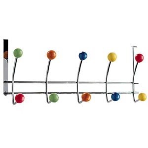 LVTFCO Coat Hangers Coat Hooks Wall Mounted Wall-Mounted Coat Rack 10 Colorful Bead Hooks Coat Hooks Door Hanger Free Punching Wall Hanging Clothes Storage Hook Wall Mounted Modern Coat Rack