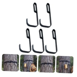 Cabilock 10 Pcs Hook up Camping Lanyard Hook Tree Stands Hanging Hooks Pan Pot Hook Climbing Tree Stands Hangers Heavy Duty Hooks Tree Stand Multi Hook Tree Saddle to Climb Metal Gear Rack