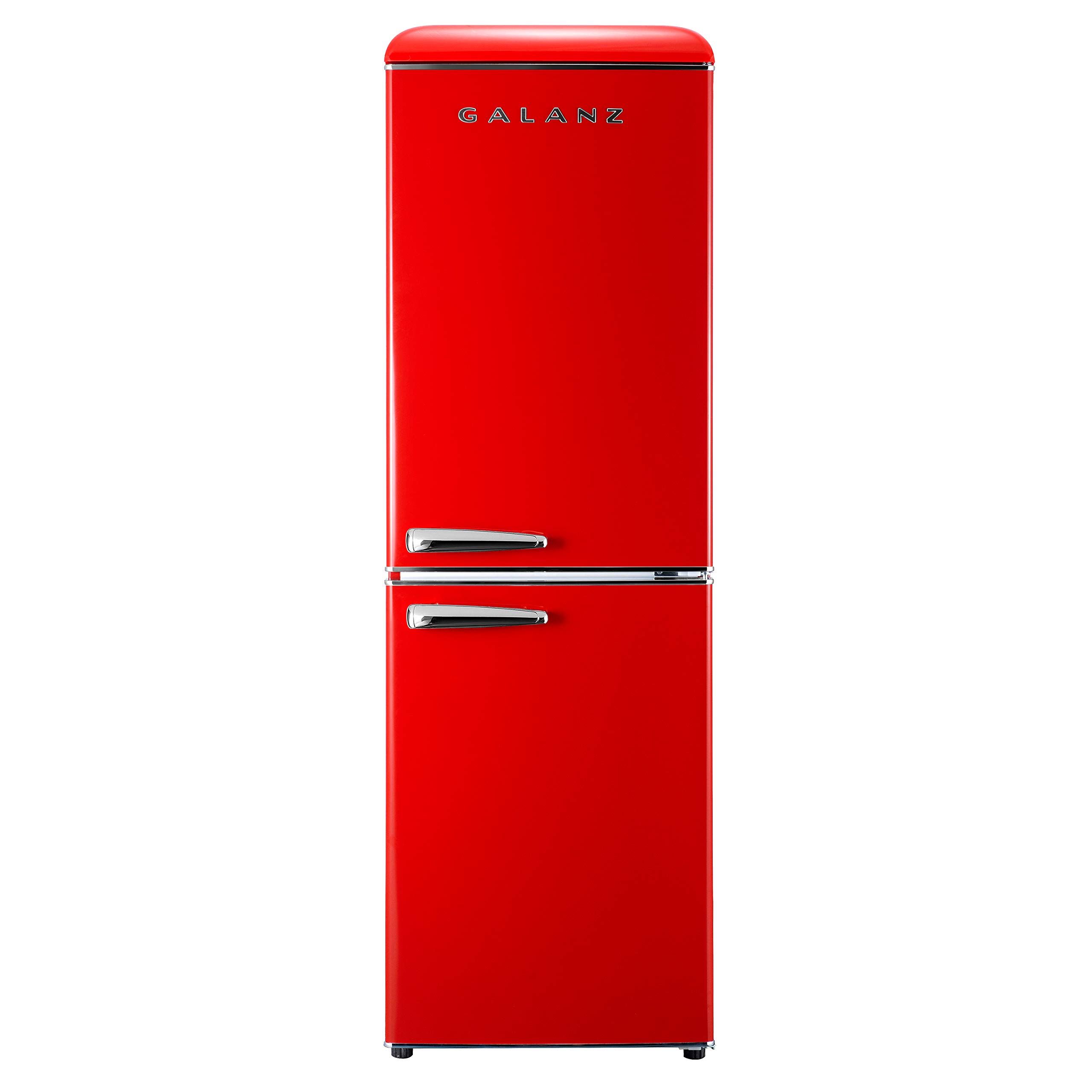 Galanz GLR74BRDR12 Retro Refrigerator with Bottom Mount Freezer Frost Free, Dual Door Fridge, Adjustable Electrical Thermostat Control, 7.4 Cu Ft, Red