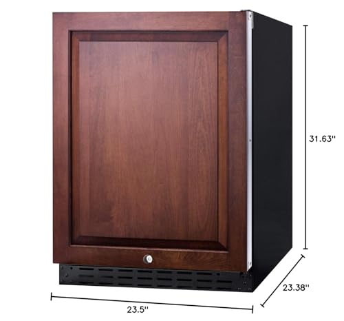 Summit Appliance AL55IF 24" Wide Built-In All-Refrigerator; Panel-ready Door (Panels not Included); ADA Compliant; Fan-forced Cooling; 4.2 cu.ft Capacity; Automatic Defrost; Digital Control Panel