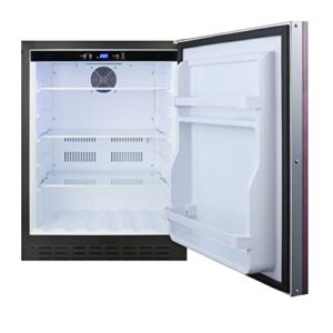 Summit Appliance AL55IF 24" Wide Built-In All-Refrigerator; Panel-ready Door (Panels not Included); ADA Compliant; Fan-forced Cooling; 4.2 cu.ft Capacity; Automatic Defrost; Digital Control Panel