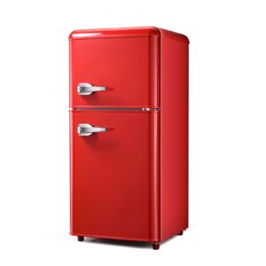 hopday fls-80g-red retro compact refrigerator, red