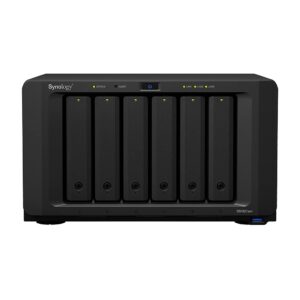 synology diskstation ds1621xs+ nas server with xeon 2.2ghz cpu, 32gb memory, 108tb hdd storage, 1tb m.2 nvme ssd, 1 x 10gbe lan port, dsm operating system