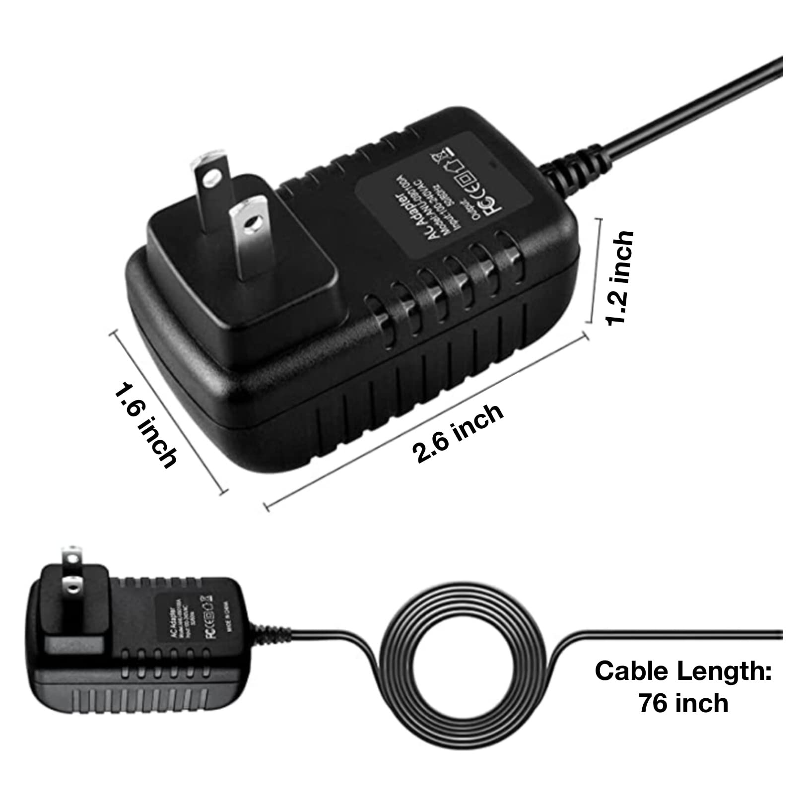 Onerbl 12V AC/DC Adapter Replacement for Zidoo X9 X9S X8 TV Box Realtek RTD1295 3D UHD 4K Media Player DC12V 2A 24W 12VDC 2000mA Switching Power Supply Cord Cable PS Wall Battery Charger Mains PSU