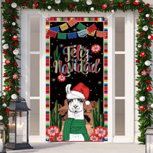 feliz navidad door cover feliz navidad photo backdrop camino de mesa navideño mexican christmas xmas holiday winter decorations and supplies for home party