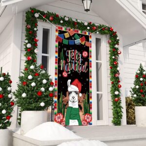 Feliz Navidad Door Cover Feliz Navidad Photo Backdrop Camino De Mesa Navideño Mexican Christmas Xmas Holiday Winter Decorations and Supplies for Home Party