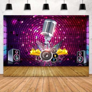 meetsioy 10x7ft karaoke photography backdrop wood floor microphone sound background themed party photo booth backdrop bjmymt112