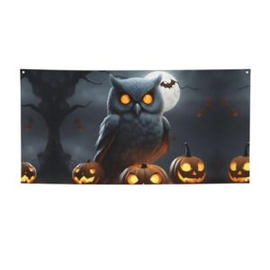 banners and signs for outdoor 35x71 backdrop for birthday party business graduation wedding event,halloween owl ghost pumpkin