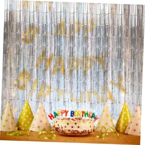 Abaodam 6 Pcs Rain Curtain Background Wall Metallic Fringe Curtains Metallic Tinsel Backdrop Gold Accent Decor Gold Streamers Fringe Curtains Party Decorations Plastic Props Aluminum Foil