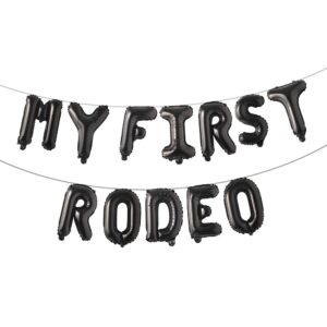 my first rodeo party decoration my first rodeo birthday party supplies my first rodeo banner my first rodeo balloons my first rodeo backdrop (my first rodeo black)