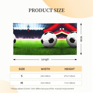 Banners and Signs for Outdoor 35x71 Backdrop for Birthday Party Business Graduation Wedding Event,Soccer Sports Ball