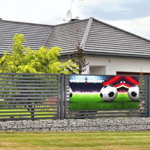 Banners and Signs for Outdoor 35x71 Backdrop for Birthday Party Business Graduation Wedding Event,Soccer Sports Ball