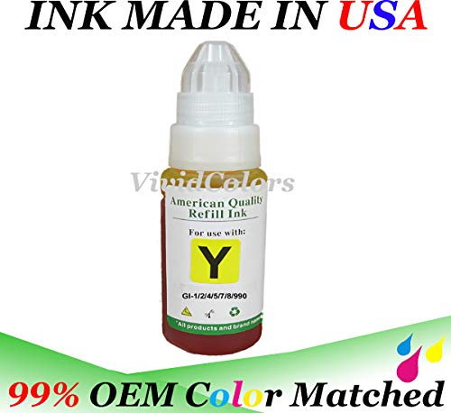 Vivid Colors Refill ink use with Mega tank GI 190 290 GI890 GI990 GI590 GI-290 4 pack