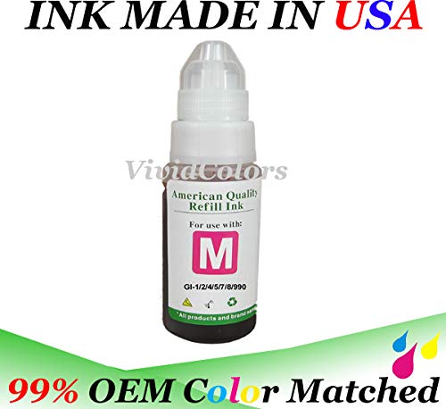 Vivid Colors Refill ink use with Mega tank GI 190 290 GI890 GI990 GI590 GI-290 4 pack