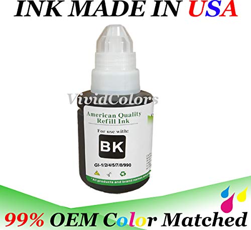 Vivid Colors Refill ink use with Mega tank GI 190 290 GI890 GI990 GI590 GI-290 4 pack