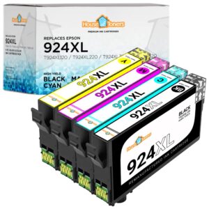 houseoftoners remanufactured for epson 924xl ink cartridge high yield replacement for epson 924xl workforce pro wf-c4310 wf-c4810 (bcmy, 4-pack)