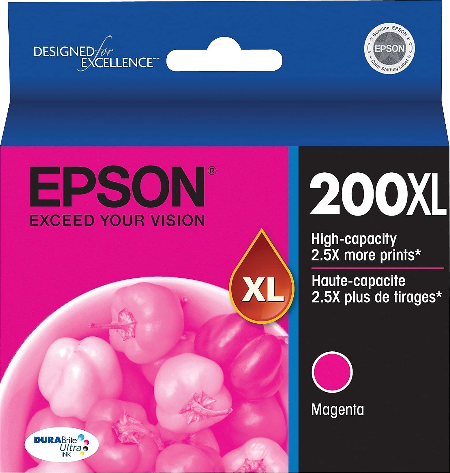 EPSON 200 DURABrite Ultra Ink High Capacity Magenta Cartridge (T200XL320-S) Works with WorkForce WF-2520, WF-2530, WF-2540, Expression XP-200, XP-300, XP-310, XP-400, XP-410