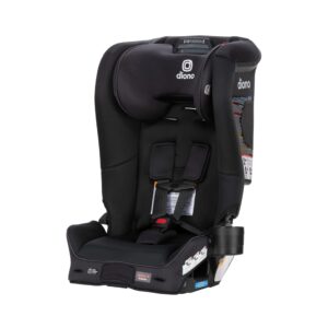 diono radian 3r safeplus, all-in-one convertible car seat, rear and forward facing, safeplus engineering, 10 years 1 car seat, slim fit 3 across, black jet