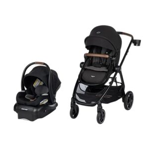 maxi-cosi zelia™ luxe 5-in-1 modular - baby travel system car seat and stroller, infant car seat and stroller combo, baby car seat and stroller combo in new hope black