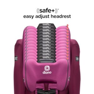 Diono Radian 3RXT SafePlus, 4-in-1 Convertible Car Seat, Rear and Forward Facing, SafePlus Engineering, 3 Stage Infant Protection, 10 Years 1 Car Seat, Slim Fit 3 Across, Purple Plum