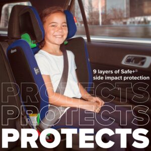 Diono Monterey 5iST FixSafe High Back Booster Car Seat with Expandable Height and Width, Compact Fold to Full Size Booster, Foldable, Portable Booster for Go-Anywhere Travel, Blue Sky