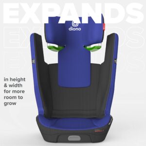 Diono Monterey 5iST FixSafe High Back Booster Car Seat with Expandable Height and Width, Compact Fold to Full Size Booster, Foldable, Portable Booster for Go-Anywhere Travel, Blue Sky