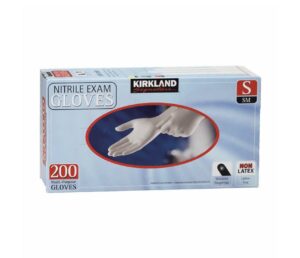 kirkland signature nitrile gloves, box of 200 count, small