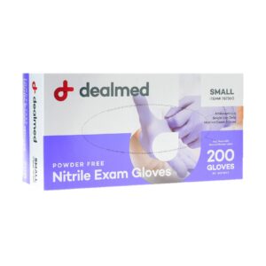 Dealmed Medical Exam Gloves – 200 Count Small Nitrile Gloves, Disposable Gloves, Non-Irritating Latex Free Gloves, Multi-Purpose Use Medical Gloves for a First Aid Kit and Medical Facilities