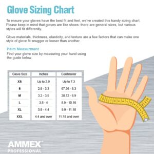 AMMEX Clear Vinyl Disposable Exam/Medical Gloves, 3 Mil, Latex/Powder-Free, Food-Safe, Smooth, Non-Sterile, Small, Box of 100