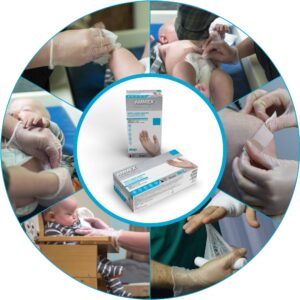 AMMEX Clear Vinyl Disposable Exam/Medical Gloves, 3 Mil, Latex/Powder-Free, Food-Safe, Smooth, Non-Sterile, Small, Box of 100