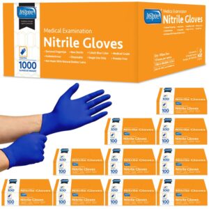 inspire nitrile exam gloves | the original quality stretch nitrile, cobalt blue | 4.5 gloves disposable latex free medical emt (small (pack of 1000), case of 1000)