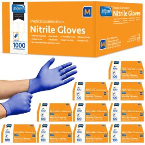 Inspire Nitrile Exam Gloves | THE ORIGINAL Quality Stretch Nitrile, Cobalt Blue | 4.5 Gloves Disposable Latex Free Medical EMT (Small (Pack of 1000), Case Of 1000)